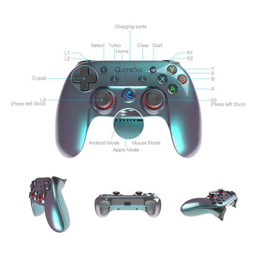 GameSir G3V Wireless Bluetooth Gamepad Controller Blue