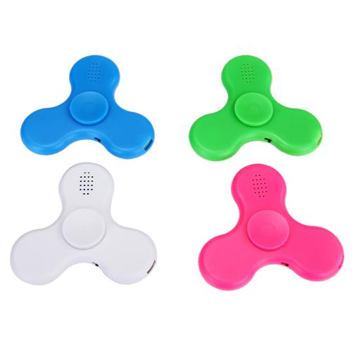 Fidget Hand Spinner LED Light Bluetooth Speaker Pink