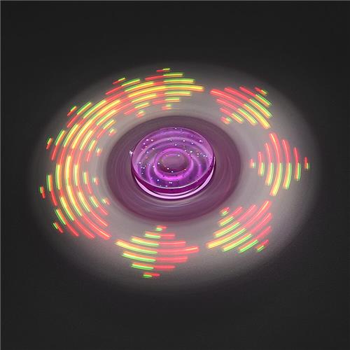 Fidget Hand Spinner Led Light 18 Patterns Purple