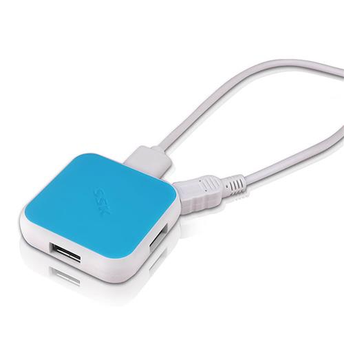 SSK SHU029 USB Hub with 4 Ports Blue