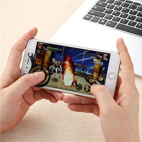 Transparent 2Pcs Game Controller Touch Screen Joystick