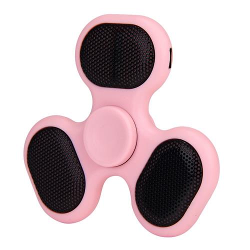 Fidget Hand Spinner Bluetooth Speaker LED Light Pink