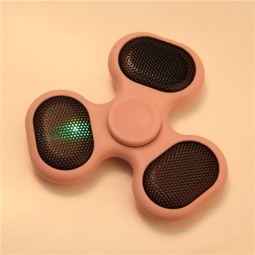 Fidget Hand Spinner Bluetooth Speaker LED Light Pink