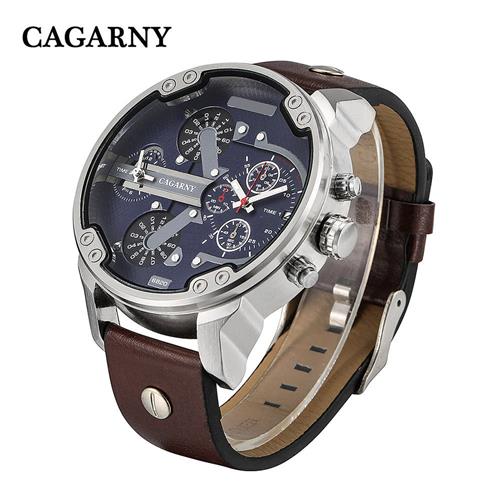 CAGARNY 6820 Sport Watch Cortical Strap White+Brown