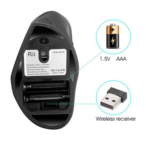 Rii RM 300 Wireless Mouse Black