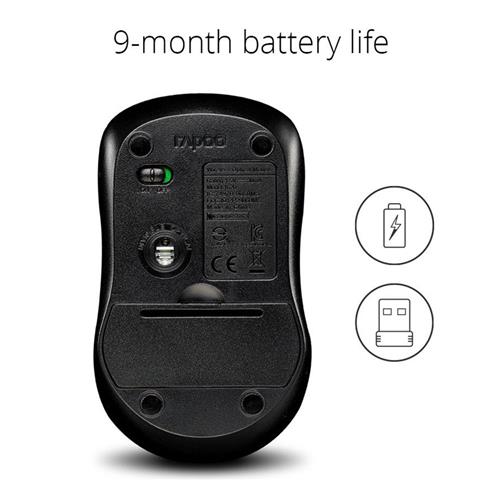 Rapoo 1620 Wireless Mouse Black
