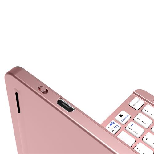 F88 Foldable Wireless Bluetooth Keyboard - Rose Gold
