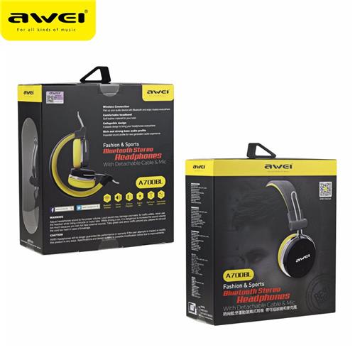 AWEI A700BL Bluetooth Headphones with Mic Black