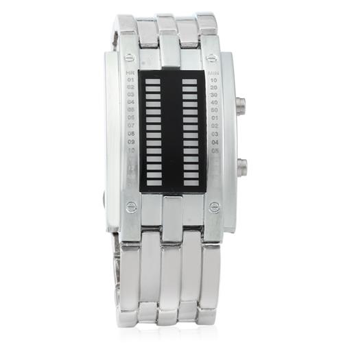 Square Dial Dual Time Scales Red LED Digital Watch