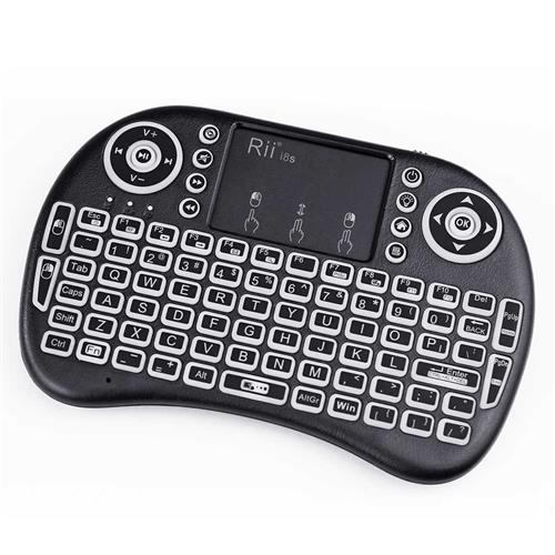 Rii RT-MWK08RF(i8s) Wireless Mini Keyboard Backlit Black