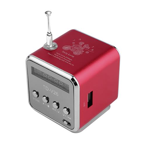 Mini Portable Micro USB Speaker Red