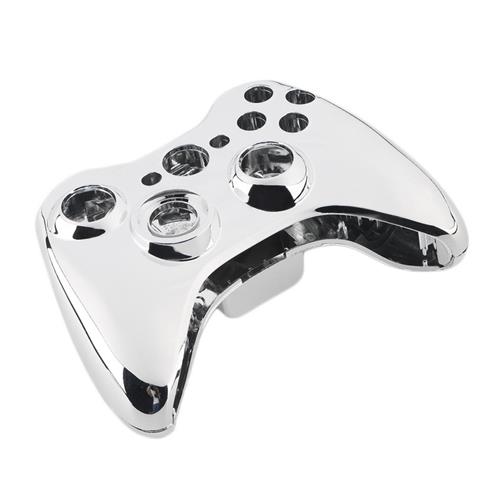 Chrome Silver modded Full Controller Shell for Xbox 360