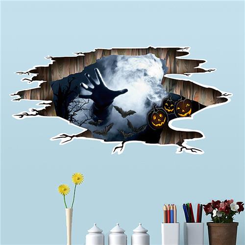 5PCS Halloween Pumpkin 3D Wall Floor Sticker