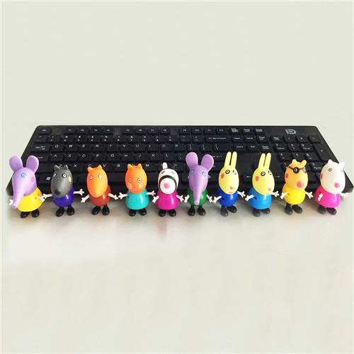 10PCS Peppa Pig Family Friends Action Figure Toys