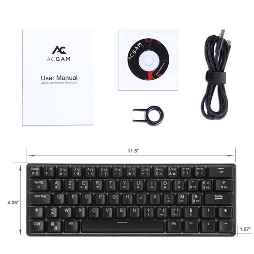 ACGAM AG6X Mechanical Keyboard Full Keys Programmable