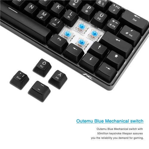 ACGAM AG6X Wired Mechanical Keyboard Full Keys Programmable