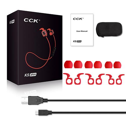 CCK KS Plus Wireless Bluetooth Headphones with Mic Red