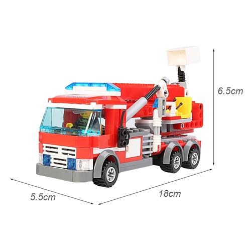 KAZI 8053 Building Blocks Fire Fighting Truck