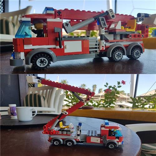 KAZI 8053 Building Blocks Fire Fighting Truck