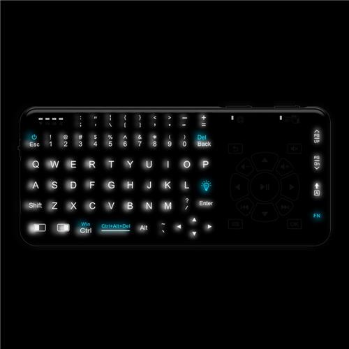 Rii Mini i4 Wireless Remote Backlit Touchpad Keyboard - Black