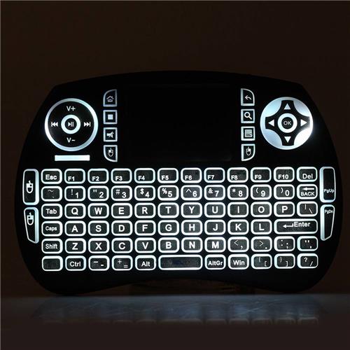 Mini 2.4GHz Wireless Backlit Keyboard Air Mouse Remote Control