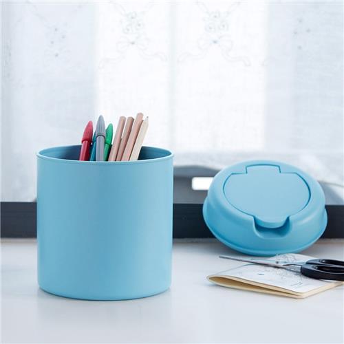 Mini Dustbin Garbage Can Blue