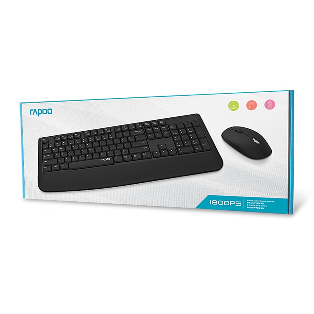Rapoo 1800P5 2.4G Wireless Optical Keyboard Wireless Mouse Kit