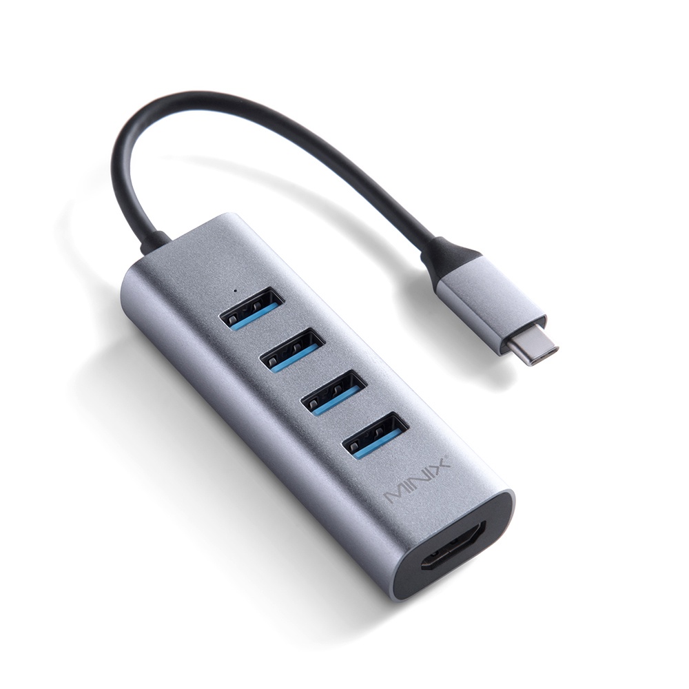 MINIX NEO C-UHGR USB-C To 4-Port USB 3.0 Adapter