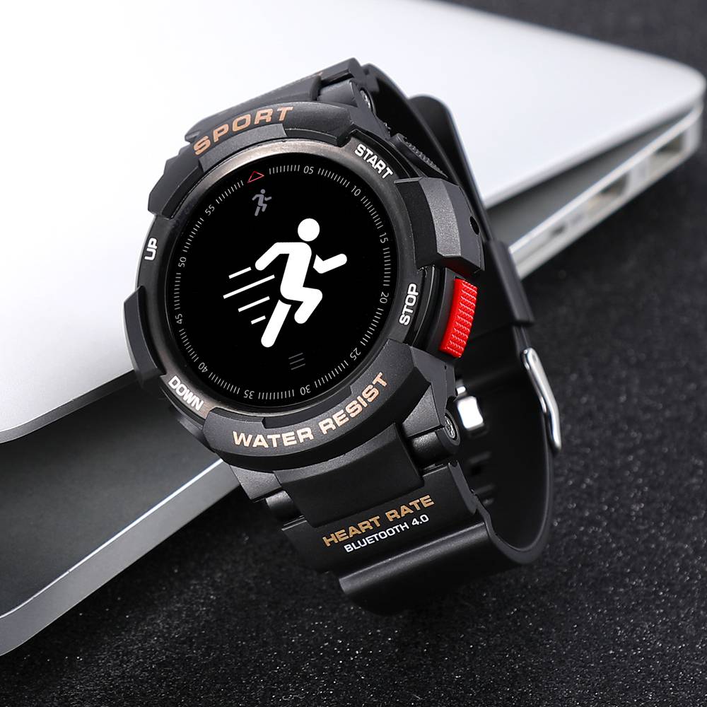 NO.1 F6 Smartwatch Heart Rate Monitor Black