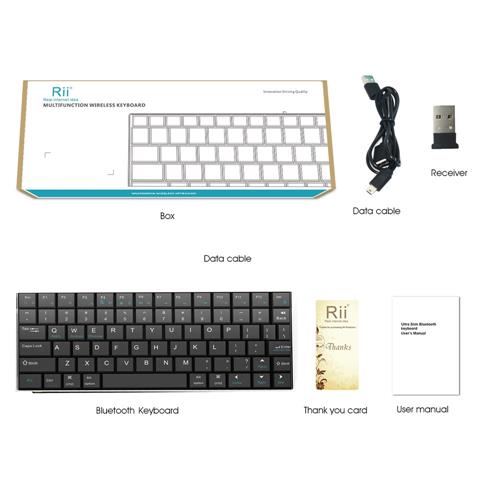 ii Mini i9 Bluetooth Keyboard Black
