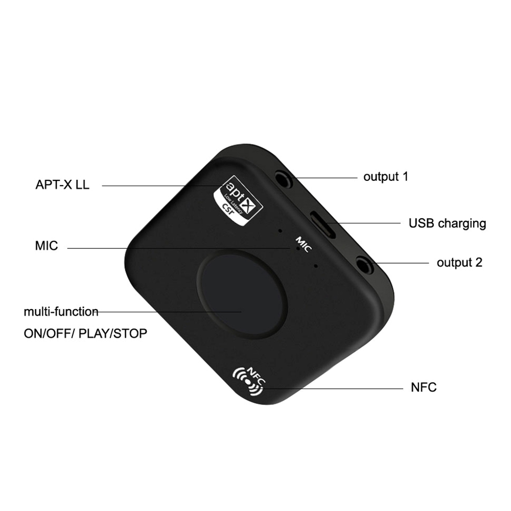 B7-PLUS Bluetooth Audio Receiver With NFC Calling MIC