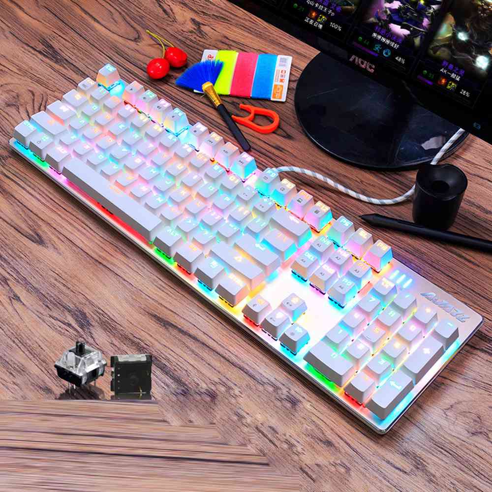 Ajazz ROBOCOP Wired RGB Blacklight Mechanical Keyboard Black Switch
