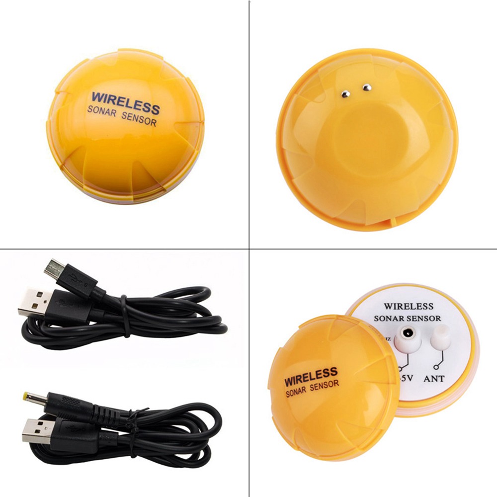 XJ-01 Wireless Fish Finder Sonar Technology Wireless Sensor Yellow