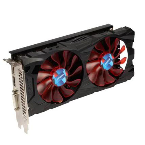 Yeston AMD RX550 4GD5 128Bit Graphics Card LED Backlit Double Fans