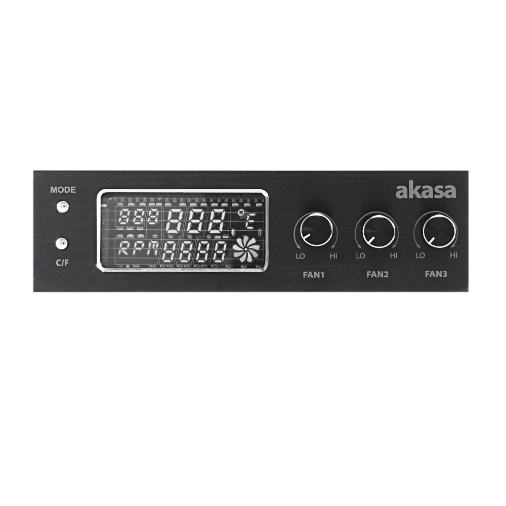 Akasa AK-FC 07BK FC.TRIO 3 Channel Fan Controller Black