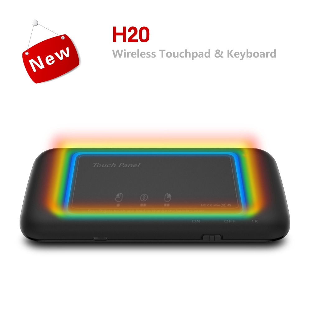 H20 White Backlight Full Screen Touchpad 2.4G Wireless Keyboard