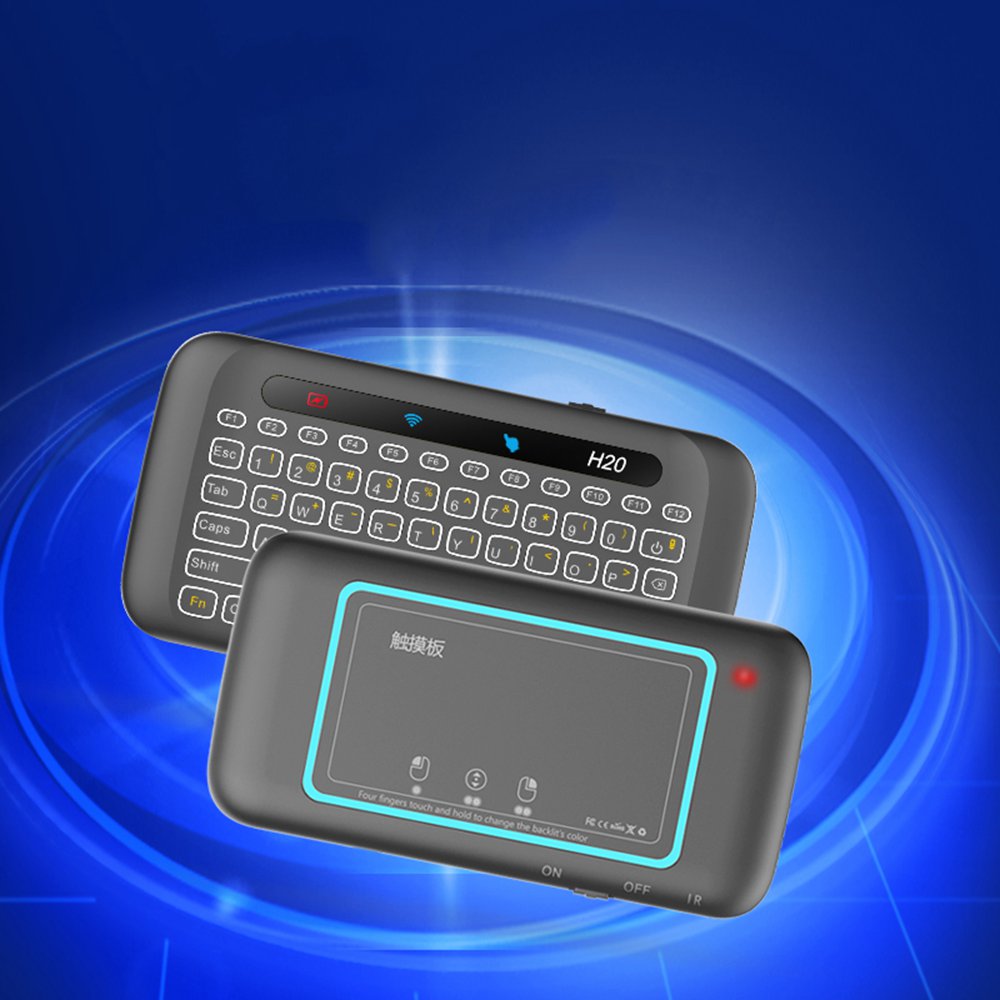 H20 White Backlight Full Screen Touchpad 2.4G Wireless Keyboard
