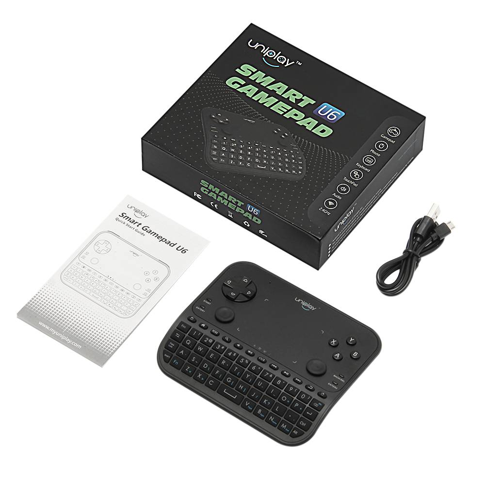 Uniplay U6 Mini Keyboard With Smart Gamepad Support Black