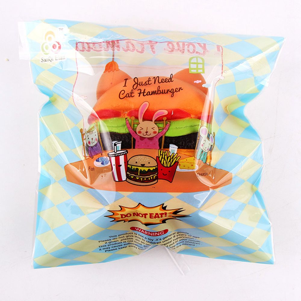 Squishy Cat Burger Soft Toy
