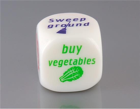 English Housework Dice White