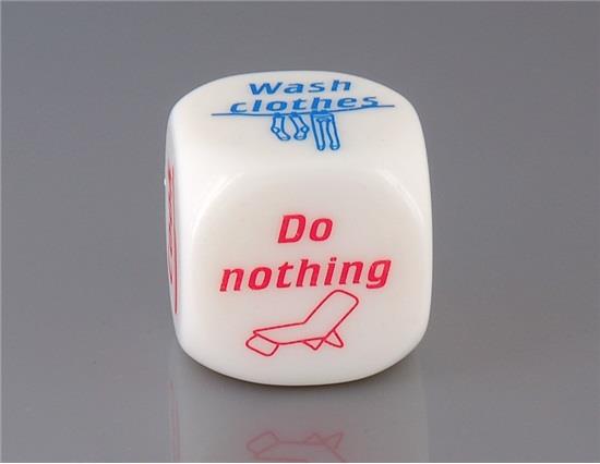 English Housework Dice White
