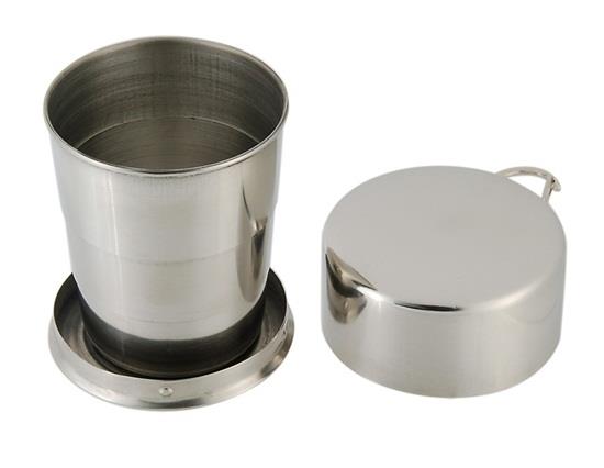Stainless Steel Collapsible Cup Silver