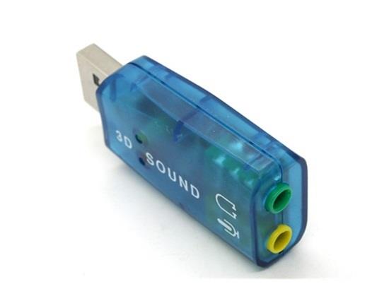 USB 3D Sound Card Blue