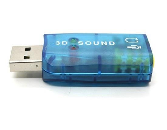 USB 3D Sound Card Blue