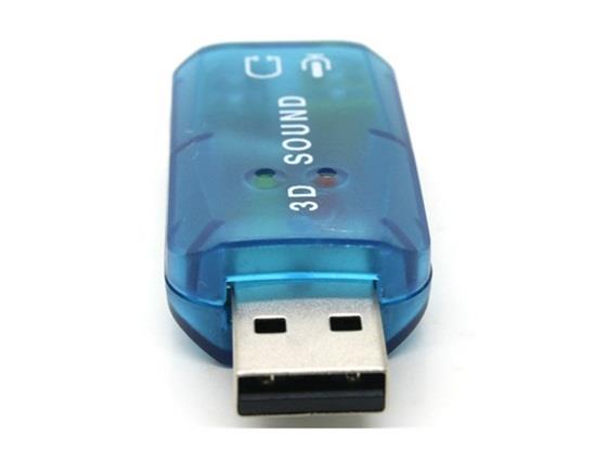 USB 3D Sound Card Blue