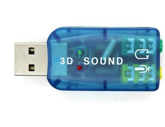 USB 3D Sound Card Blue