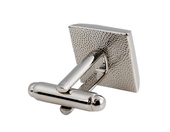 White Crystal Cufflinks Silver