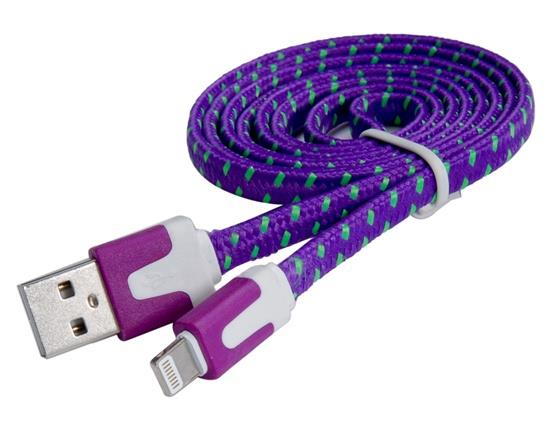 Flat USB Charging Cable Purple