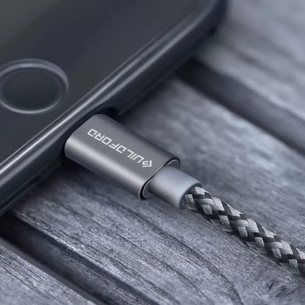 Guidford Braided Charging Cable for iPhone Dark Grey