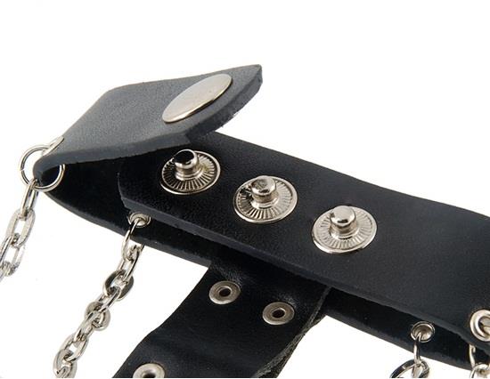 Punk Wolf Bracelet Cuff Black